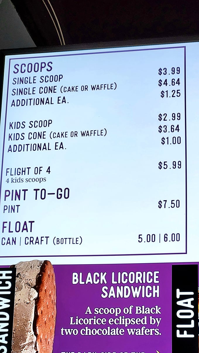 The menu board that launched a thousand cravings. That Black Licorice Sandwich is either your worst nightmare or new obsession.