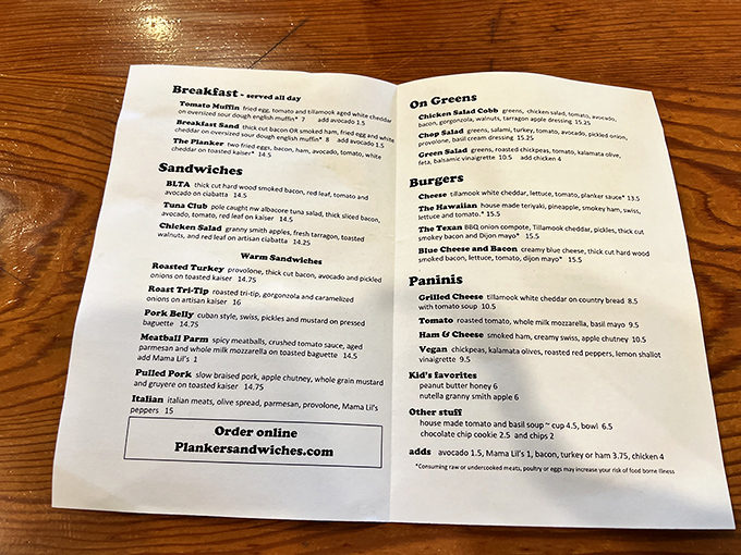 A menu that reads like poetry to sandwich lovers. Each description promises flavor combinations worth crossing county lines for. 