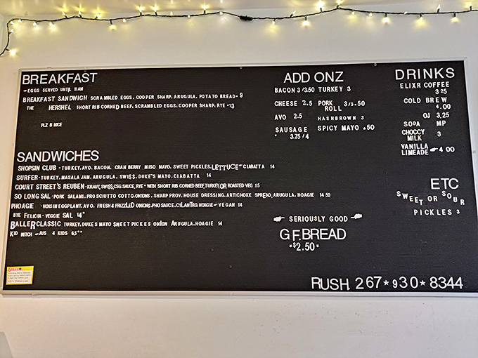 The menu board reads like poetry for the sandwich-obsessed, with each option more tempting than the last. 