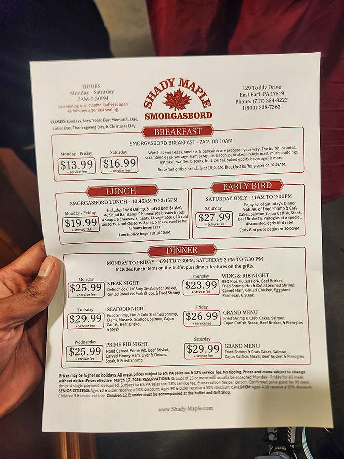 The menu board&mdash;a roadmap to culinary bliss. Tuesday's Seafood Night might just be worth planning your entire week around. 