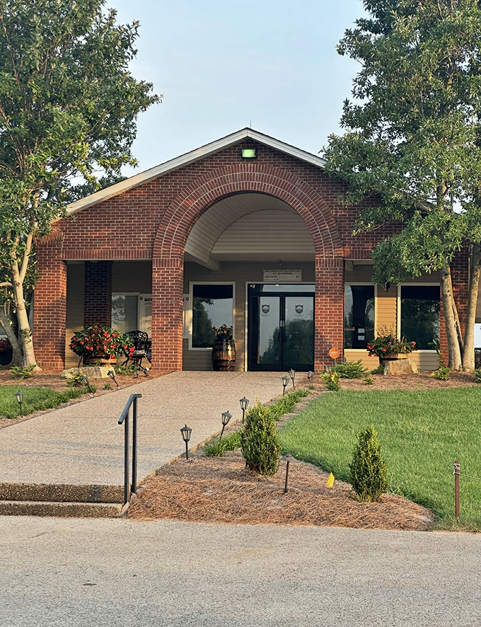 The Grill at Maywood welcomes you with classic brick architecture and the promise of comfort food that'll make you forget your diet resolutions.