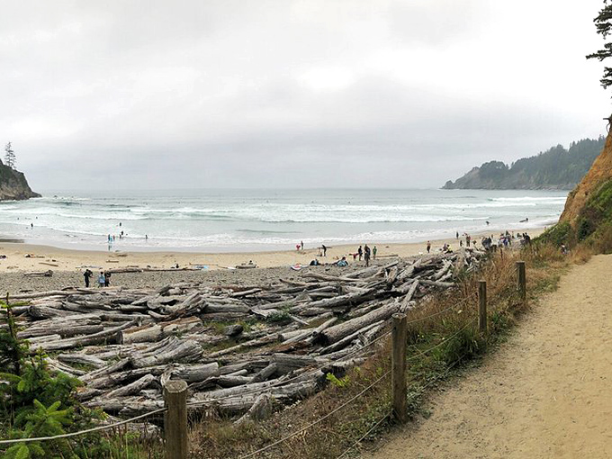 This enchanting wooden bridge feels like something from a fairy tale&mdash;the perfect gateway to your beach adventure. 