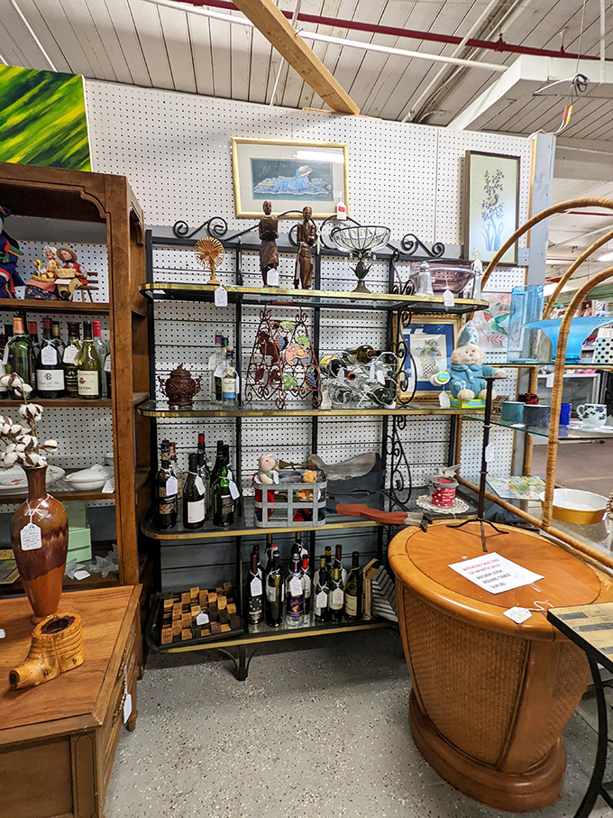 From everyday table wines to possible hidden gems, the bottle collection suggests someone's grandparents decided to downsize their entertaining supplies.