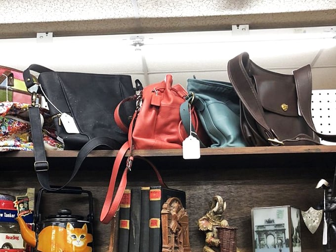 These vintage handbags aren't just accessories—they're time machines with shoulder straps. Each one probably witnessed more cocktail parties than I have.