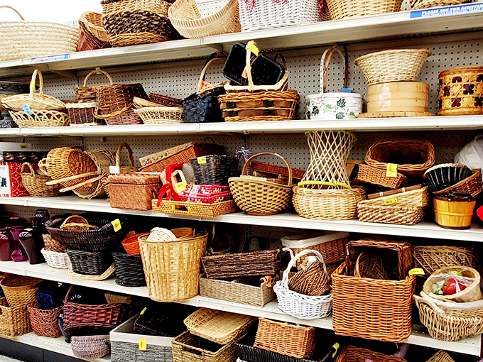 The basket section defies explanation&mdash;a wicker wonderland that makes you wonder if baskets are secretly multiplying when the store closes.