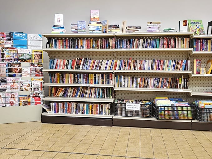 Bibliophiles rejoice! Shelves upon shelves of books create a literary playground where you could easily lose an afternoon hunting for your next great read.