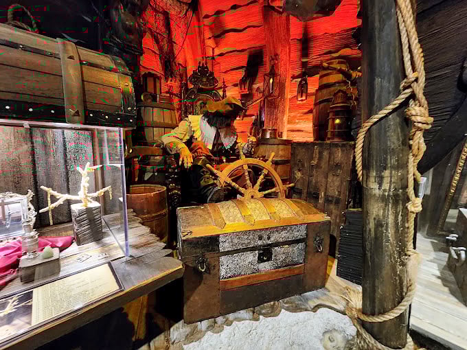 Not your average jewelry box. This weathered treasure chest has seen more adventure than most of us will in a lifetime.