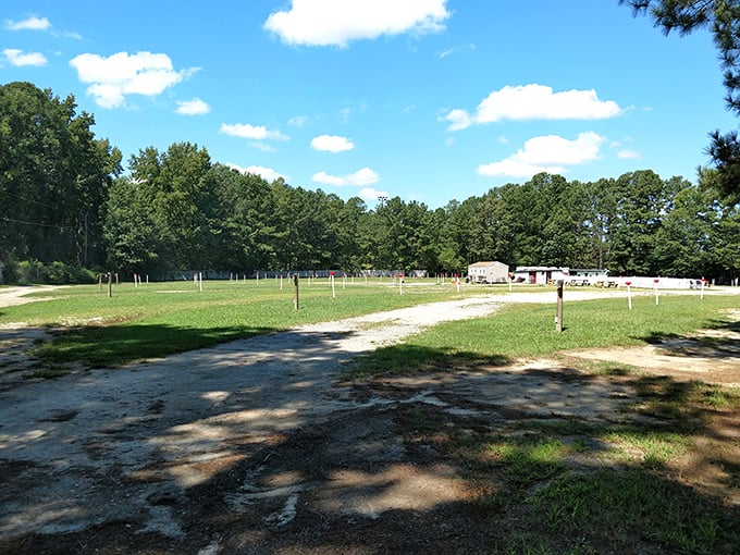 This humble field transforms into a community gathering spot when the sun sets and stories come alive.