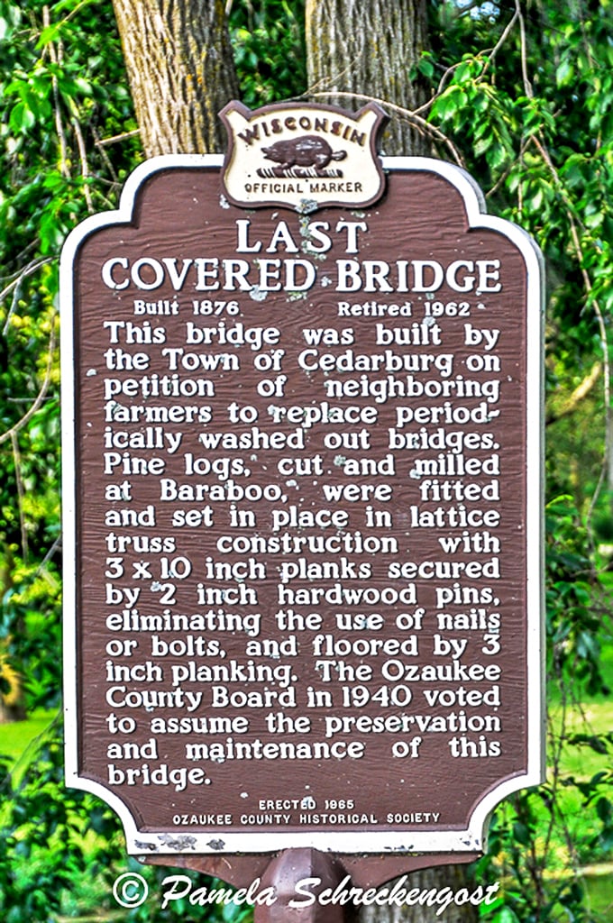 Wisconsin's last covered bridge stands as a testament to craftsmanship. Built in 1876 without nails or bolts, this wooden marvel has weathered nearly 150 Wisconsin winters.