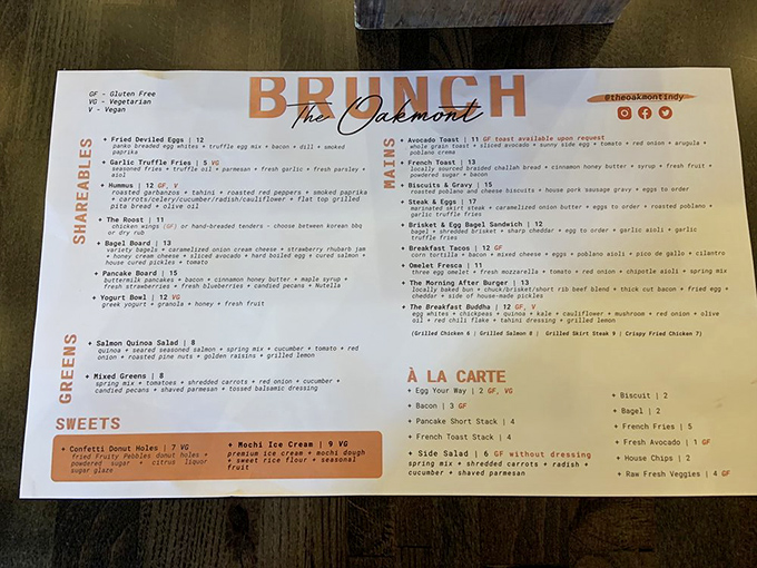 This menu isn't just a list of food&mdash;it's a roadmap to happiness. The "shareables" section is a not-so-subtle hint to order everything.