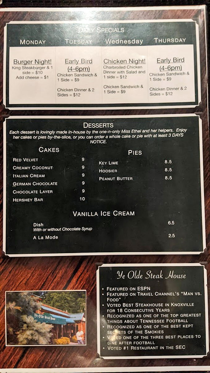 When a menu proudly announces "lovingly made in-house by Miss Ethel," you know you're not in chain restaurant territory anymore.