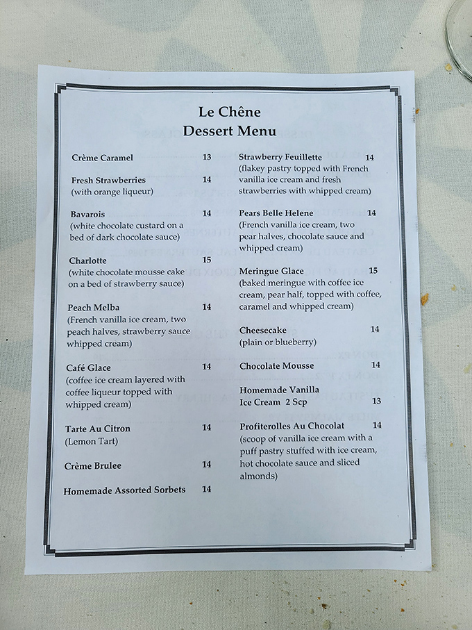 This dessert menu isn't just a list&mdash;it's a roadmap to happiness. The hardest part isn't choosing; it's limiting yourself to just one.