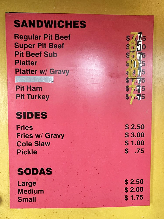 A menu so straightforward it's practically poetry. No foam, no deconstruction, just meat meeting bread at prices that won't require a second mortgage.