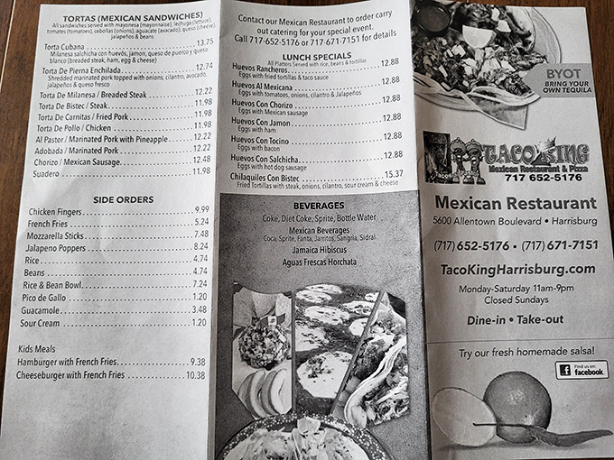 A menu that reads like a love letter to Mexican cuisine. So many choices, so little stomach capacity! 