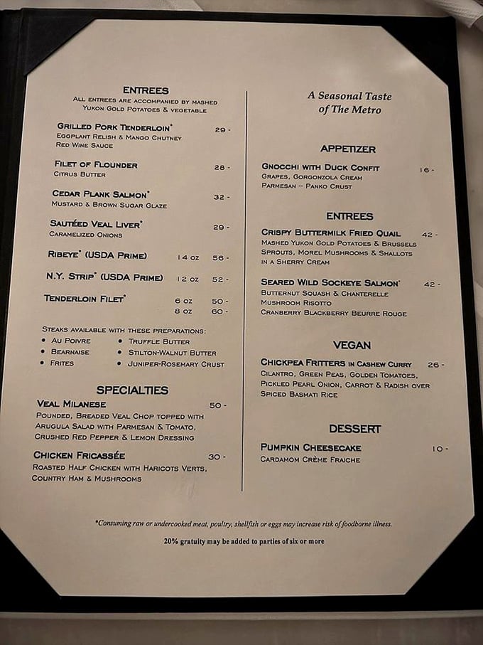 The menu reads like a love letter to bistro classics &ndash; each dish a carefully considered masterpiece waiting to be discovered.