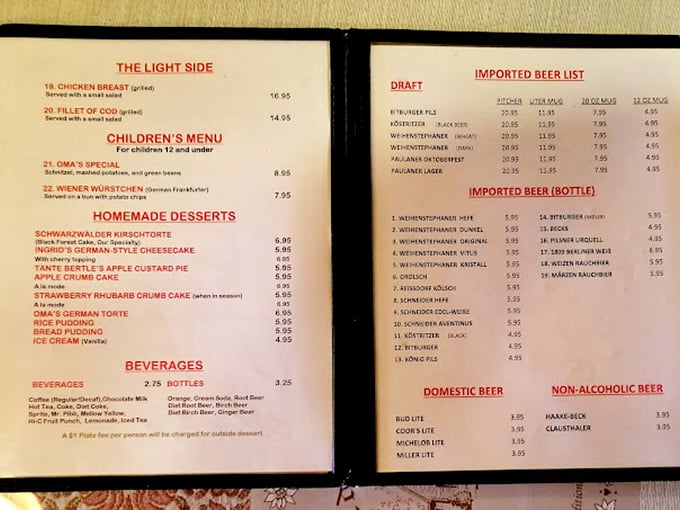 The menu reads like a love letter to German cuisine. Each item promises comfort food that would make even the sternest German food critic smile with approval.