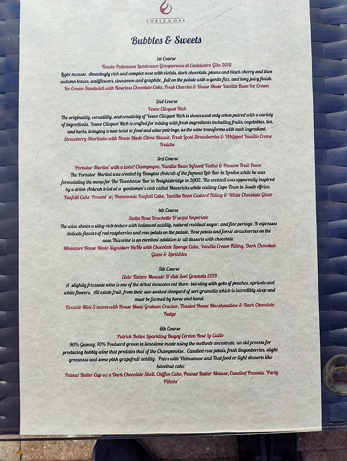 Their "Bubbles & Sweets" menu reads like poetry for your palate&mdash;six courses of dessert paired with champagne is my kind of literature.