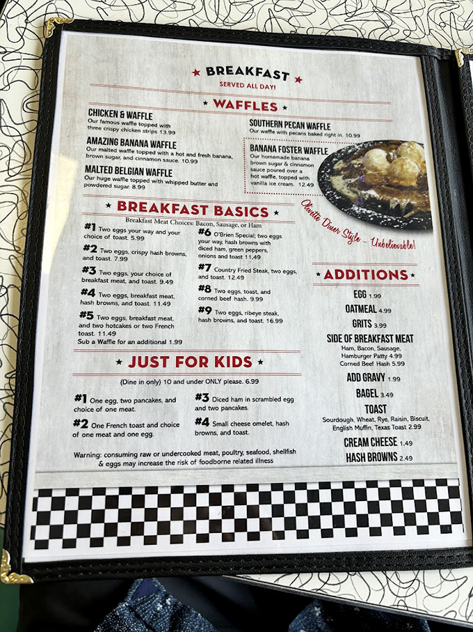 Reading this menu is like reuniting with old friends&mdash;comfort classics that never let you down, especially those legendary waffles.