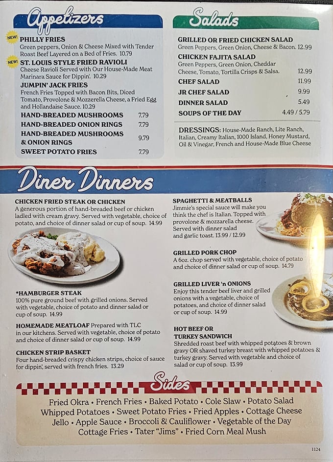 This menu isn't just a list of food&mdash;it's a roadmap to happiness with stops at Chicken Fried Steak Boulevard and Jumpin' Jack Fries Avenue.