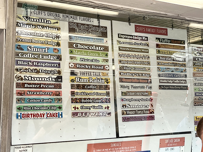 Staring at this flavor board is like looking at the departures screen at an international airport&mdash;you want to go everywhere at once.