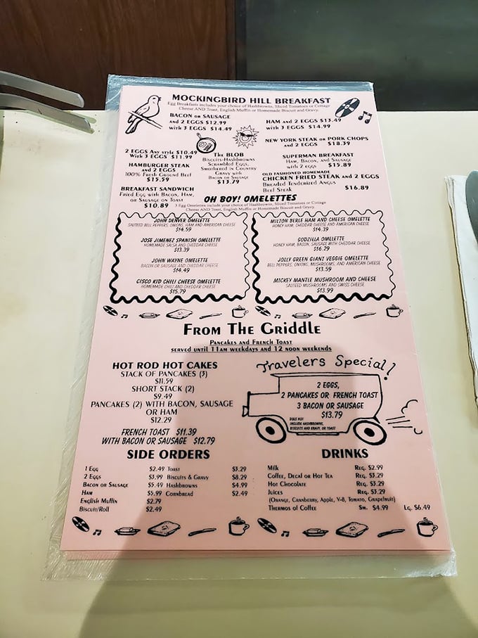 The "Oh Boy! Omelettes" section alone is worth the drive. Mickey Mantle and John Wayne apparently had very specific breakfast preferences.
