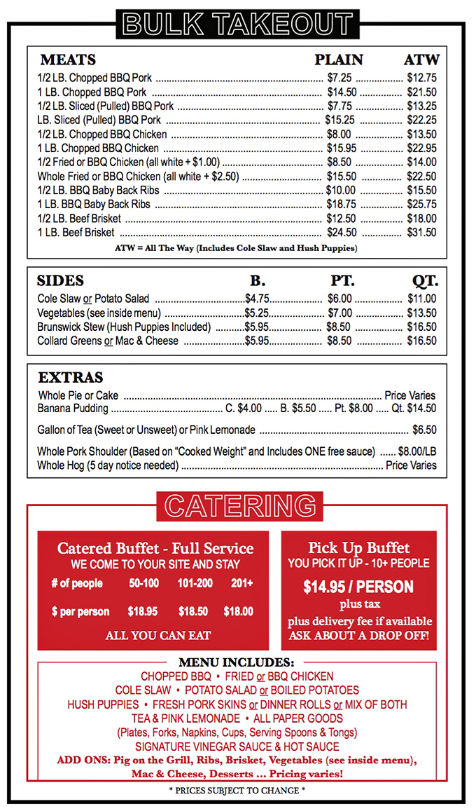 The menu board reads like barbecue poetry &ndash; no fancy descriptions needed when the food speaks this eloquently for itself.