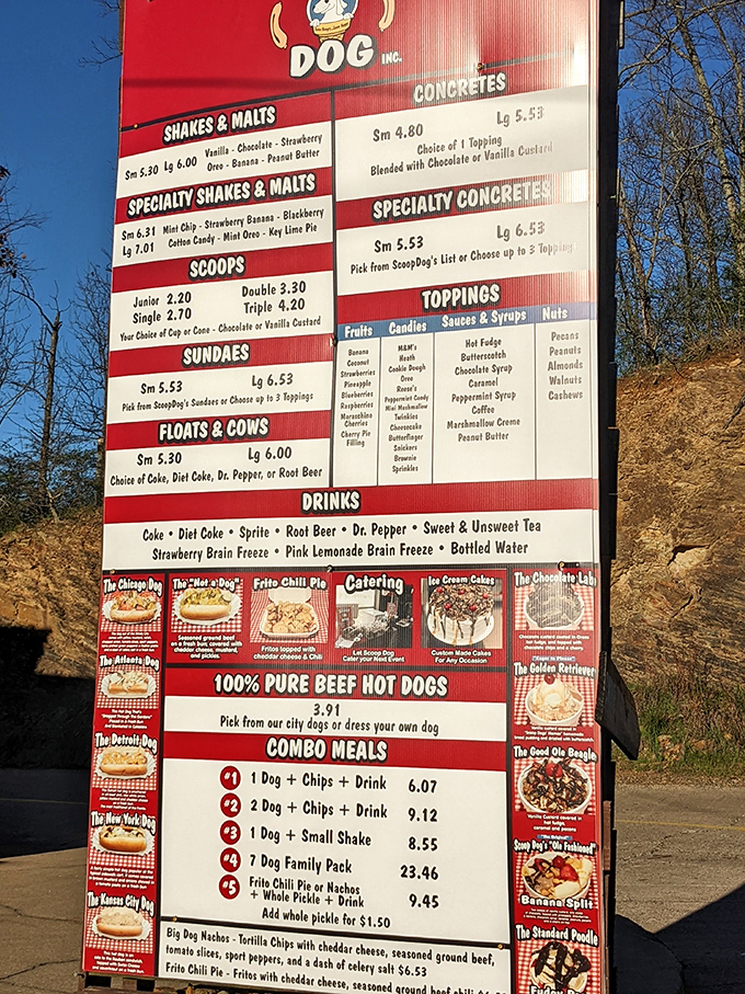 This menu board isn't just a list—it's a roadmap to happiness. The hardest part is deciding which delicious detour to take first.