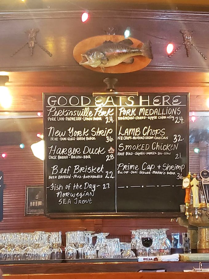 Good Eats Here might be the understatement of the century. That mounted fish has witnessed countless diners having their culinary epiphanies.