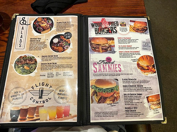 Menu decisions at Darryl's are like Sophie's Choice with a happy ending&mdash;wood-fired burgers on one side, fresh salads on the other.
