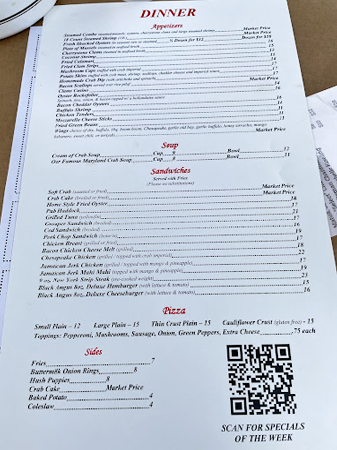 This menu isn't just a list of food—it's a treasure map to seafood nirvana, with "Market Price" being code for "worth every penny."