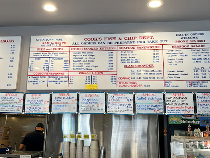 That menu board is like the Dead Sea Scrolls of seafood wisdom&mdash;ancient knowledge passed down through generations of fish lovers.