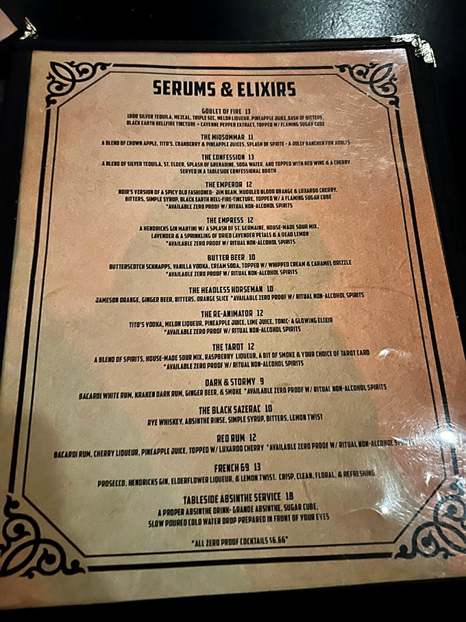 Not your average drink menu &ndash; "Serums & Elixirs" that promise to bewitch your taste buds rather than turn you into a toad. 