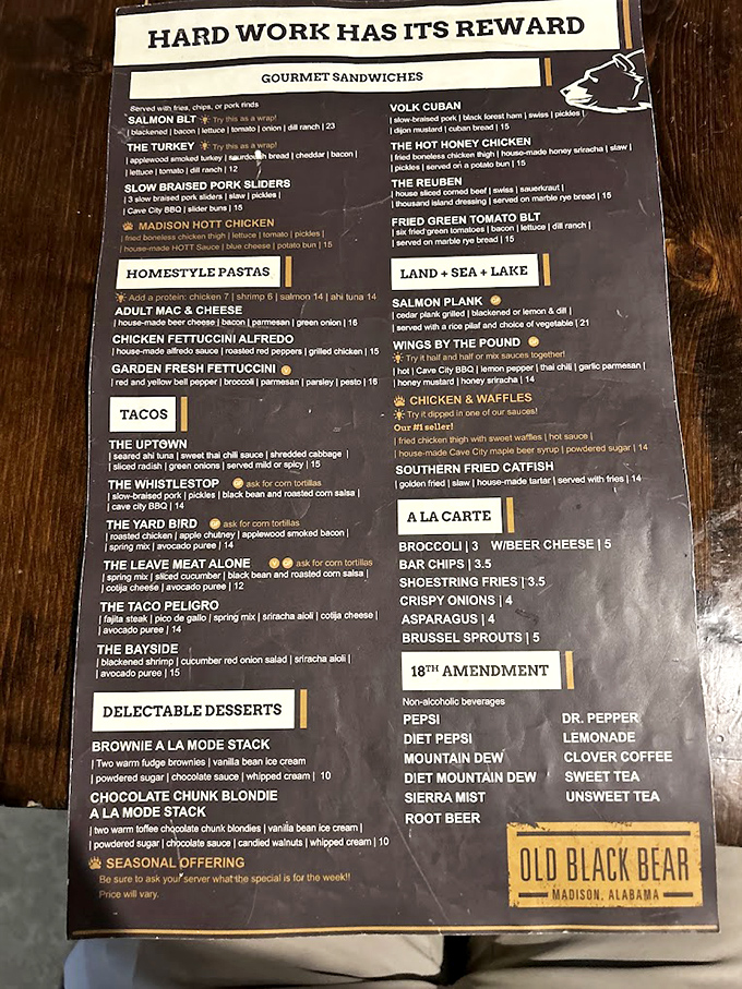 The menu reads like a love letter to comfort food, with enough creative twists to make your taste buds do a double-take.