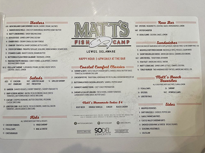 A menu that reads like seafood poetry &ndash; from New England clam chowder to lobster pot classics, each item promises a delicious maritime adventure.