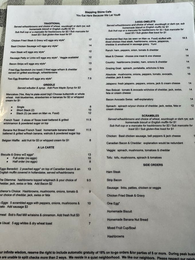 A menu that doesn't need fancy fonts or pretentious descriptions&mdash;just honest breakfast fare that makes decision-making the hardest part of your morning.