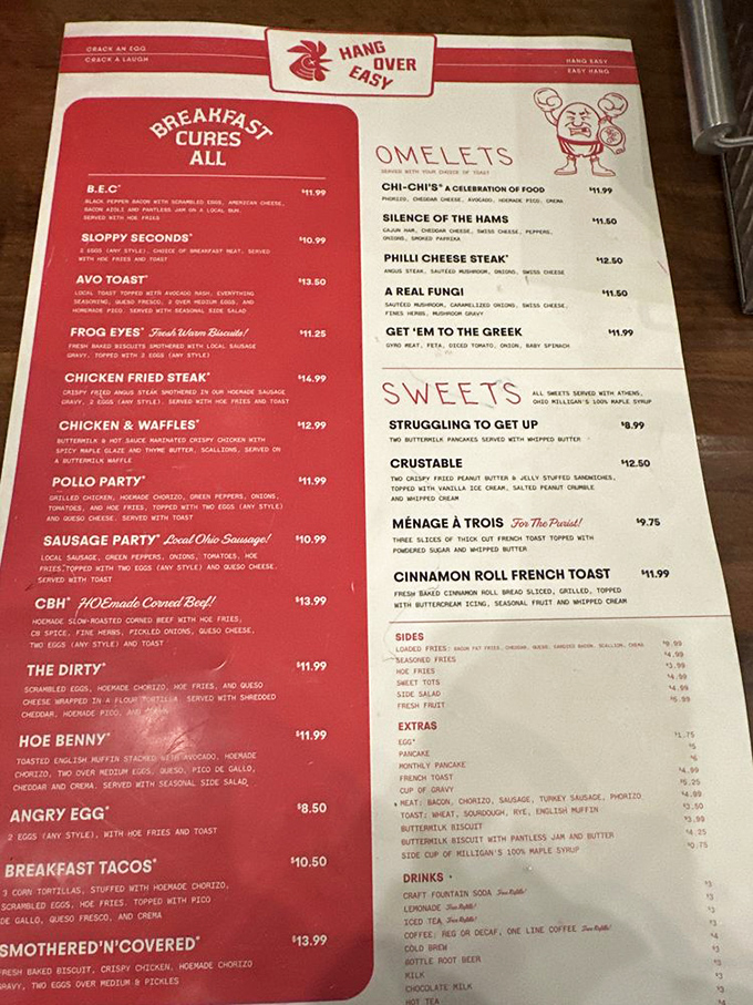 A menu that reads like poetry for the hungry soul. Each cleverly named dish promises delicious redemption, no matter what ails you.