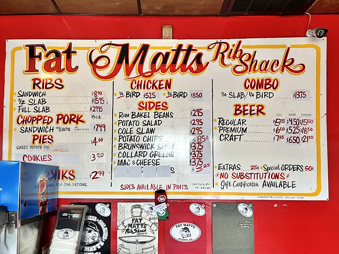 Life's most important decisions distilled onto one simple menu board. No fancy fonts needed when the food speaks this loudly.