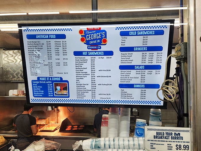 This menu board isn't just a list of food&mdash;it's a roadmap to happiness, with each item promising a delicious detour from your diet plans.