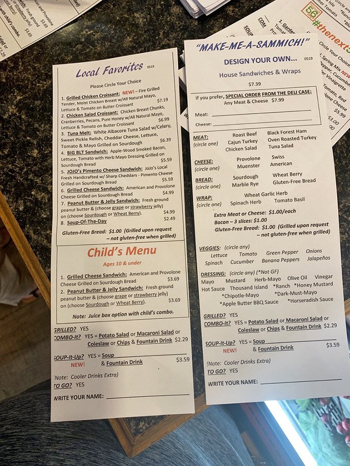 The menu &ndash; a roadmap to happiness. Notice how they don't call it "Make-Me-A-Sandwich" but "Make-Me-A-Sammich" &ndash; that's how you know it's going to be good.