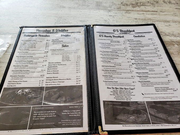 The menu at G's reads like a love letter to breakfast classics&mdash;each option more tempting than the last.