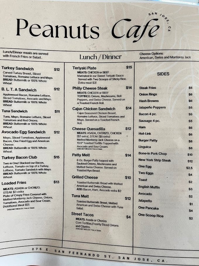 This menu isn't just a list of food&mdash;it's a roadmap to happiness. The teriyaki plate and loaded fries have achieved local legend status.