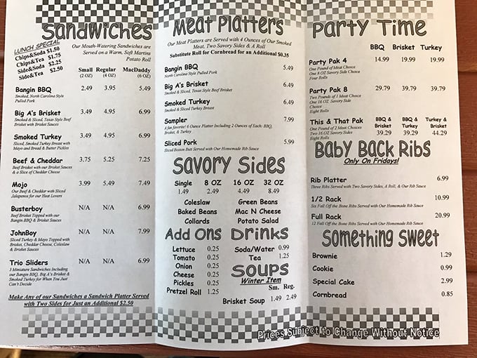 This menu isn't just a list of food&mdash;it's a roadmap to happiness. Note how the dessert section mysteriously draws your eye first.