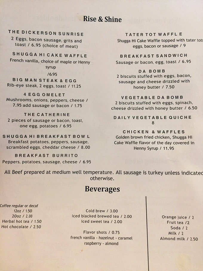 This isn't just a menu&mdash;it's a roadmap to happiness. The "DA BOMB" isn't named that because it's subtle, folks.