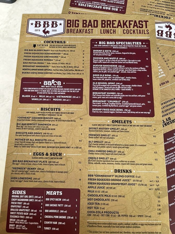 This isn't just a menu&mdash;it's a declaration of breakfast independence, a manifesto proclaiming that the first meal deserves the same respect as dinner.