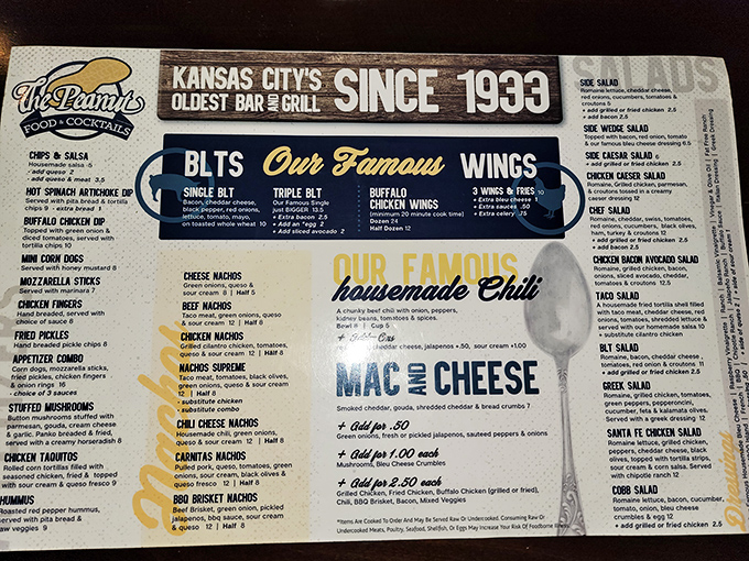 The menu tells you everything you need to know: this place has been perfecting its craft since FDR was in office.