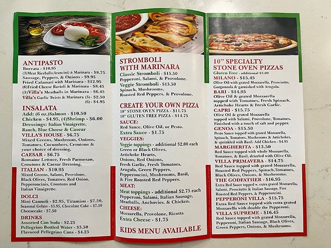 A menu that reads like a love letter to Italian cuisine. Each description promises a journey worth taking&mdash;especially that spaghetti!