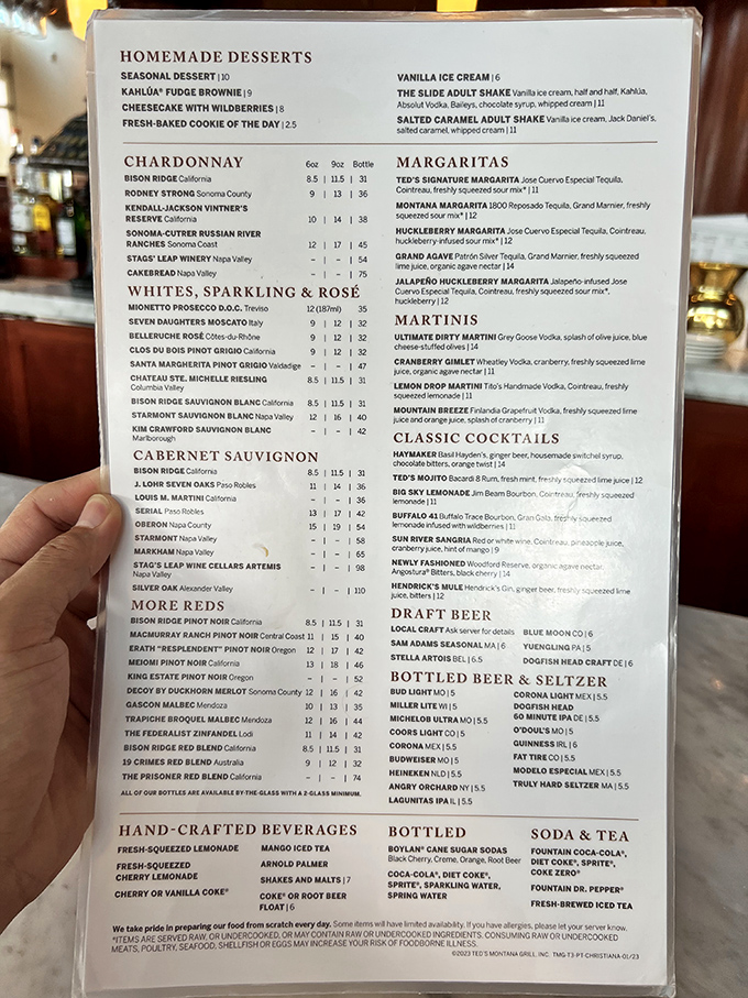 A menu that reads like a love letter to American classics, with enough wine and cocktail options to make decision paralysis a delicious dilemma.