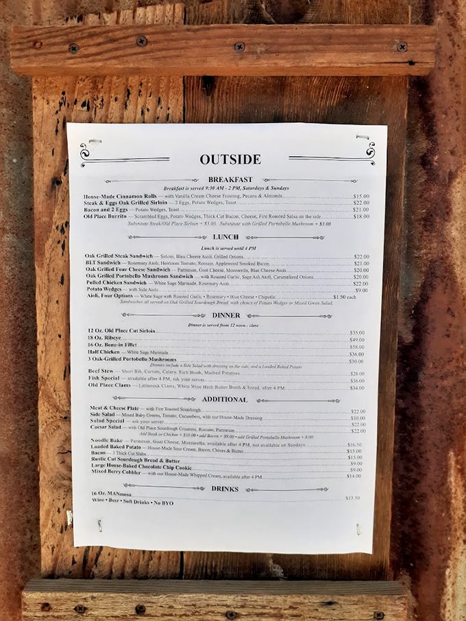 A menu nailed to rough-hewn timber &ndash; when your dining options are this straightforward and mouthwatering, decision paralysis isn't on the table.