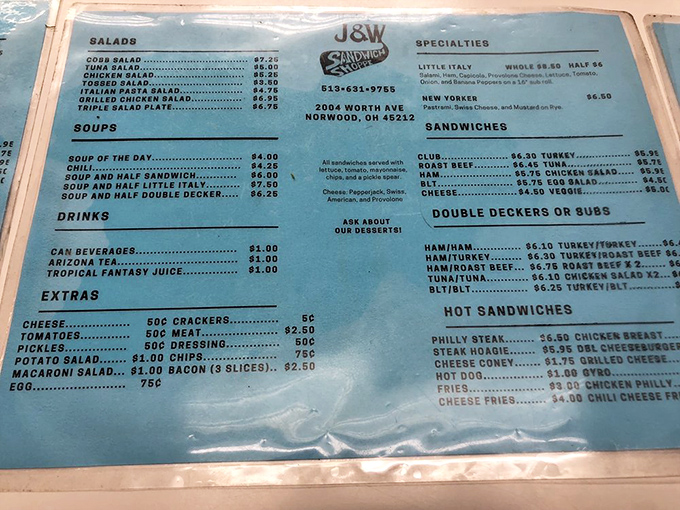 This menu isn't trying to impress you with fancy fonts or trendy ingredients&mdash;it's the culinary equivalent of "I know exactly who I am."