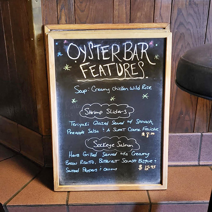 The daily specials board is like a maritime treasure map &ndash; that creamy chicken wild rice soup calling your name as loudly as those teriyaki shrimp sliders.
